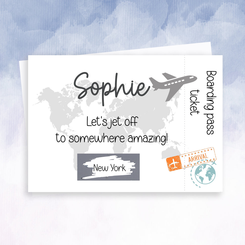 Boarding Pass Destination Reveal Scratch Card – SquidgeMakes