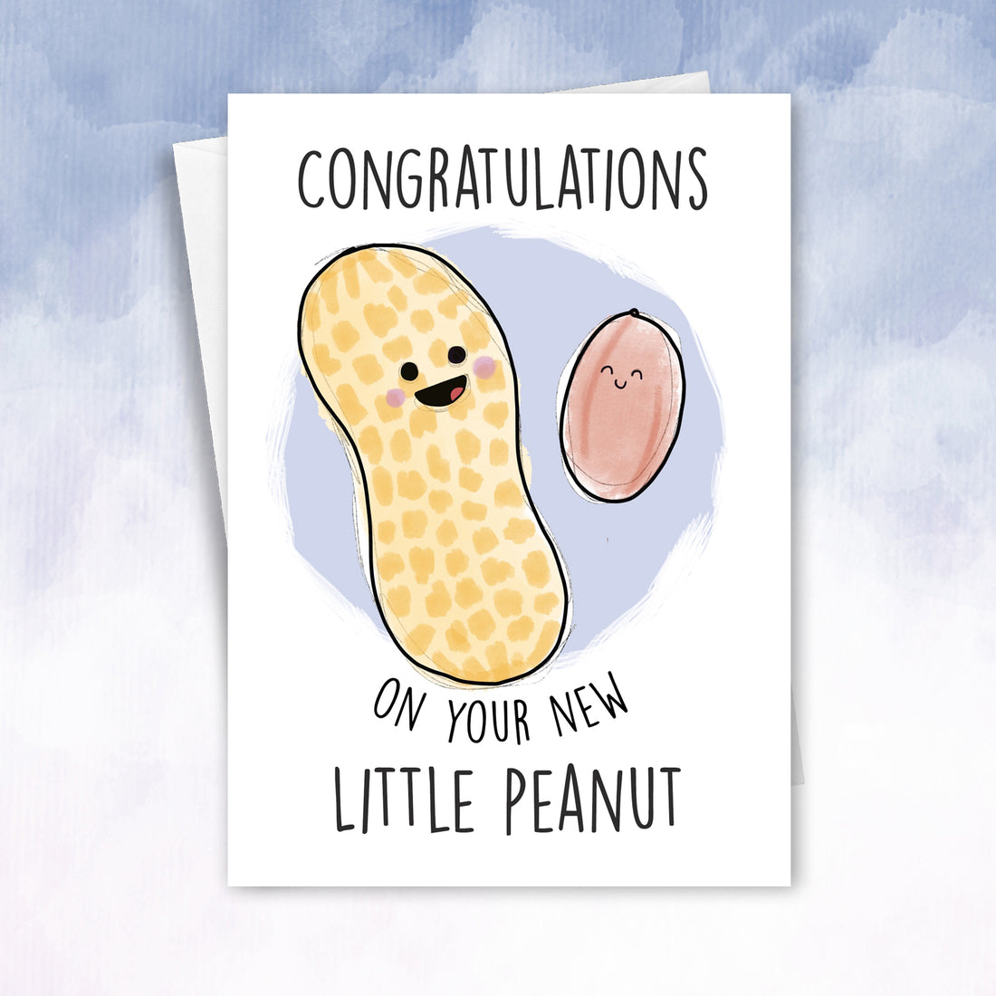 Congratulations New Baby Peanut themed card – SquidgeMakes