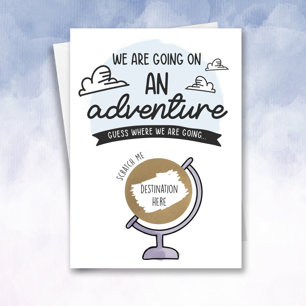 Holiday Reveal Scratch Off Reveal Card Globe Travel card – SquidgeMakes