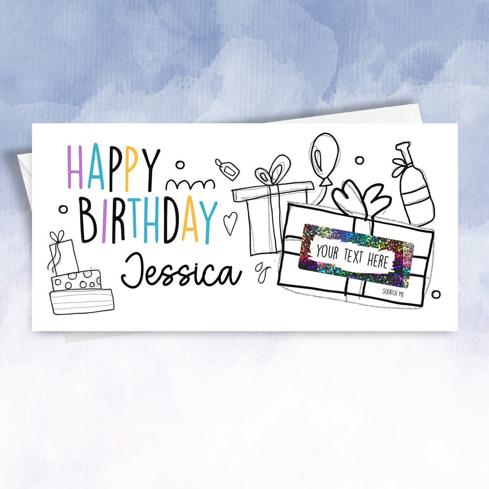 Personalised Birthday Scratch Off Card – SquidgeMakes