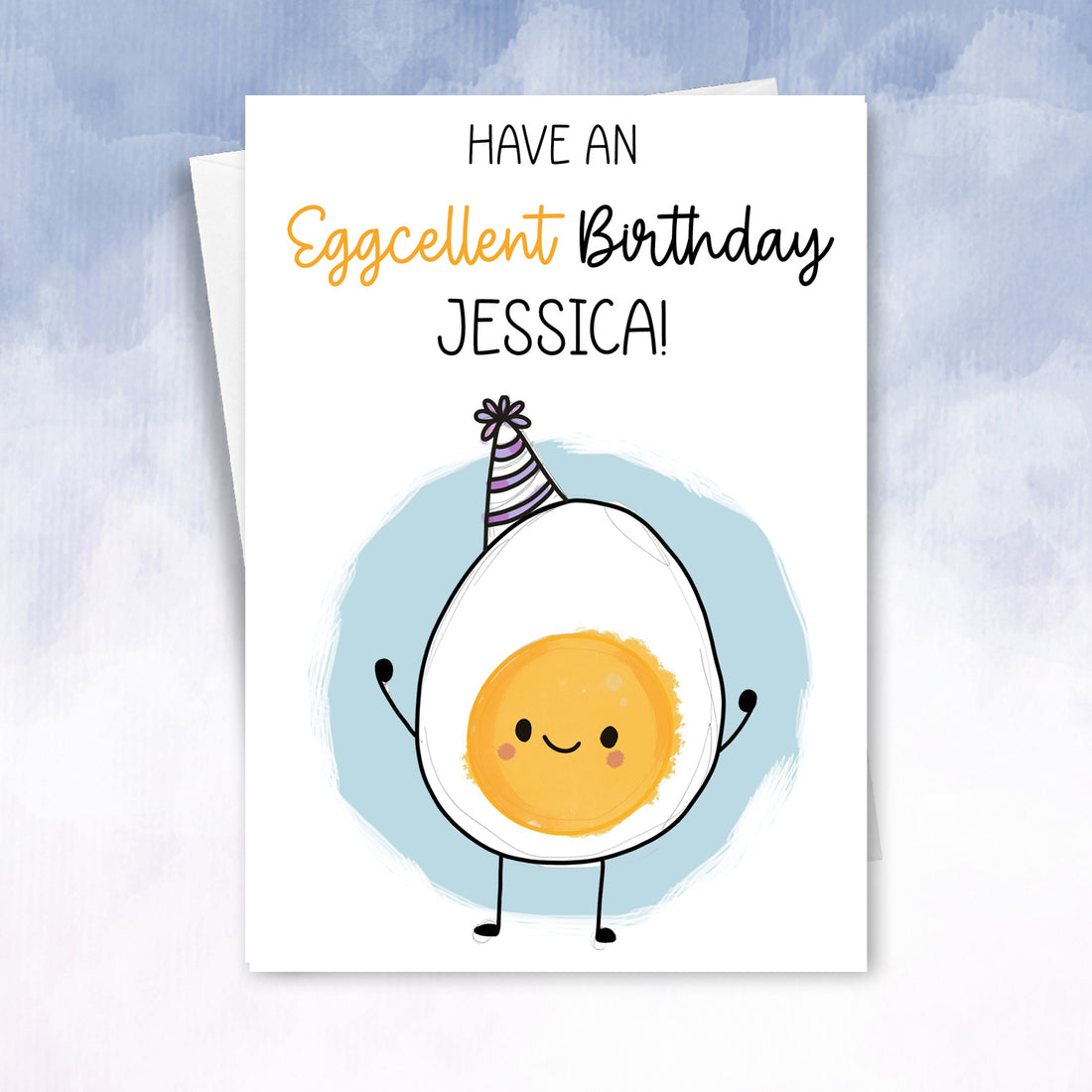Personalised Eggcellent cracking birthday card – SquidgeMakes