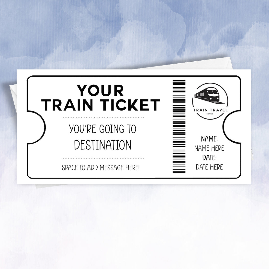 Personalised Faux Train Ticket Surprise – SquidgeMakes